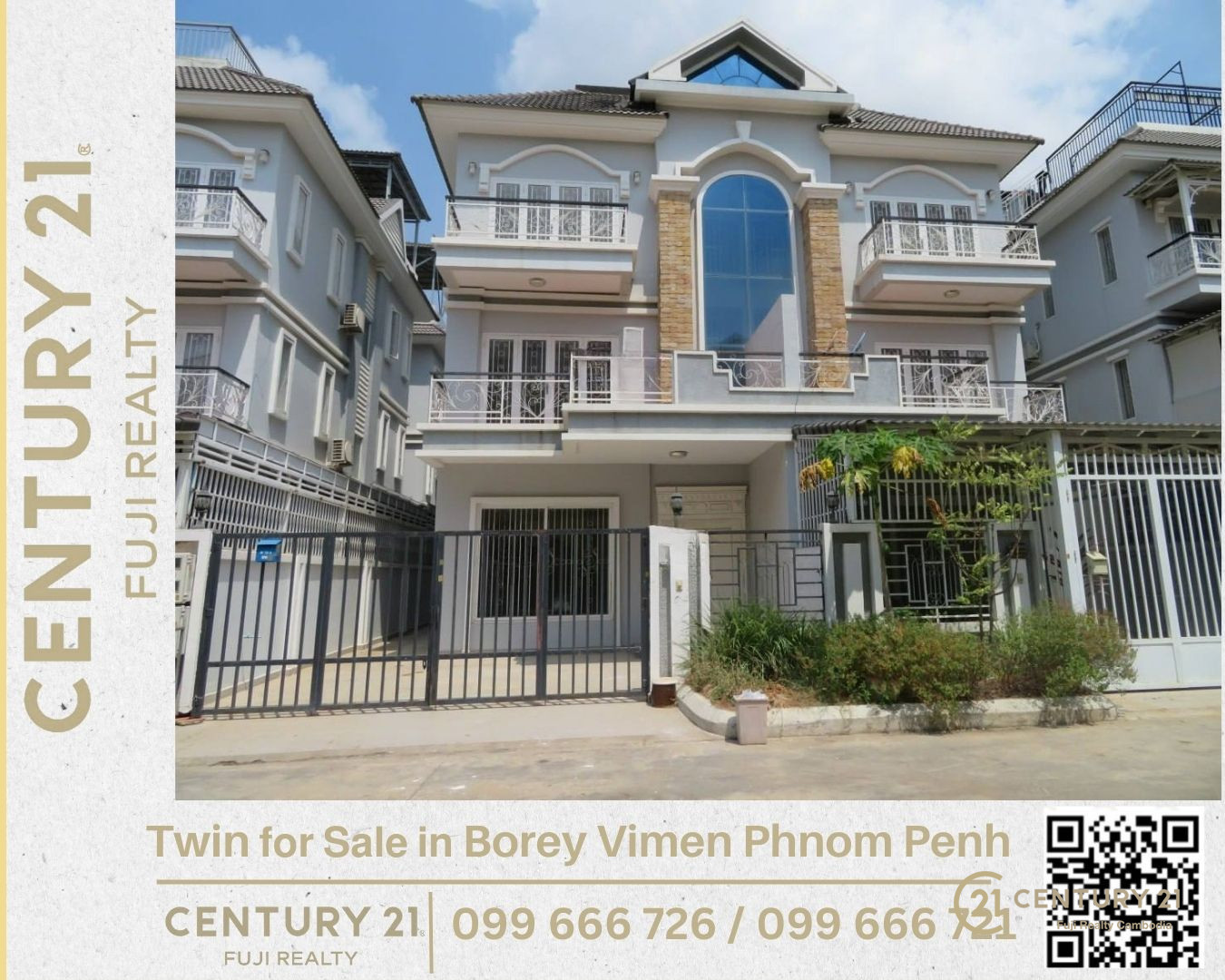 𝐓𝐖𝐈𝐍 𝐕𝐈𝐋𝐋𝐀 𝐔𝐑𝐆𝐄𝐍𝐓 𝐒𝐀𝐋𝐄 𝐀𝐓 𝐁𝐎𝐑𝐄𝐘 𝐕𝐈𝐌𝐄𝐍 𝐏𝐇𝐍𝐎𝐌 𝐏𝐄𝐍𝐇 𝟓𝟗𝟖 - Fuji Realty Cambodia