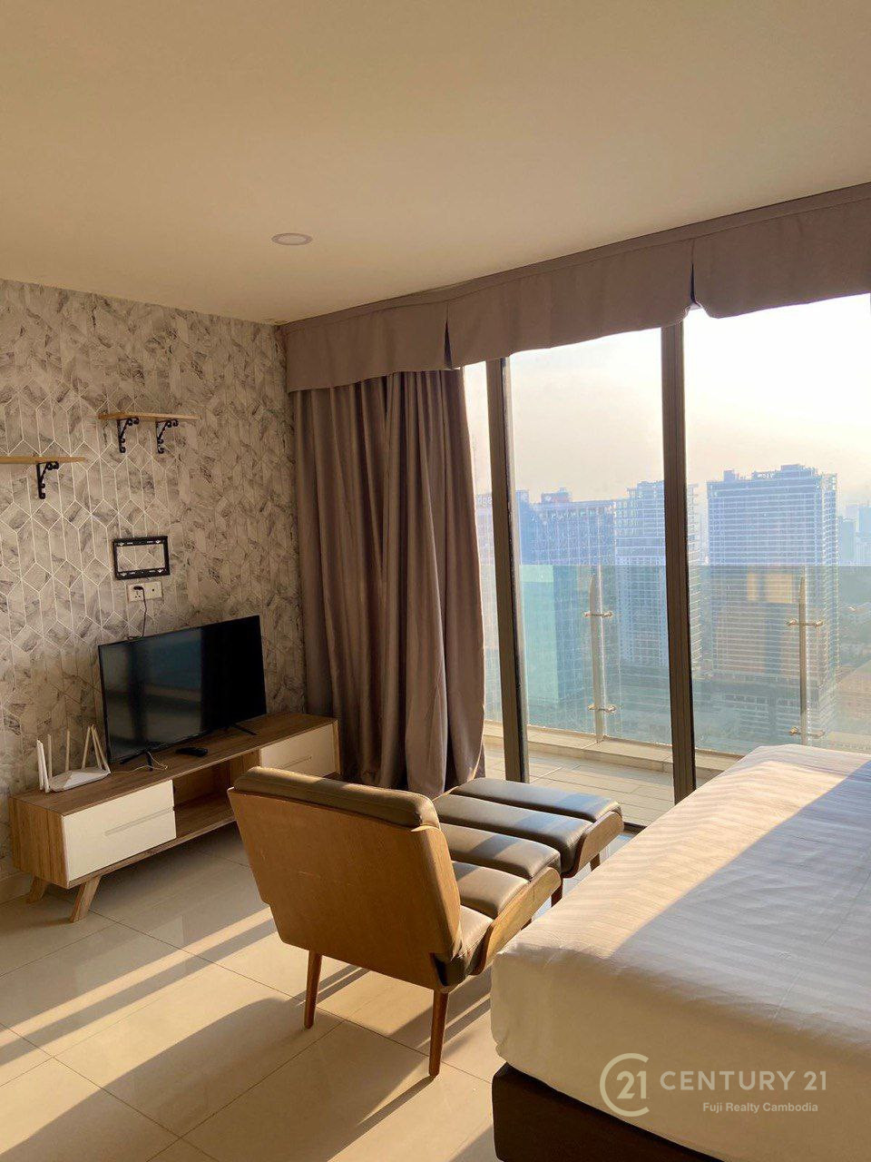 Studio room available for rent at The Peak - Fuji Realty Cambodia